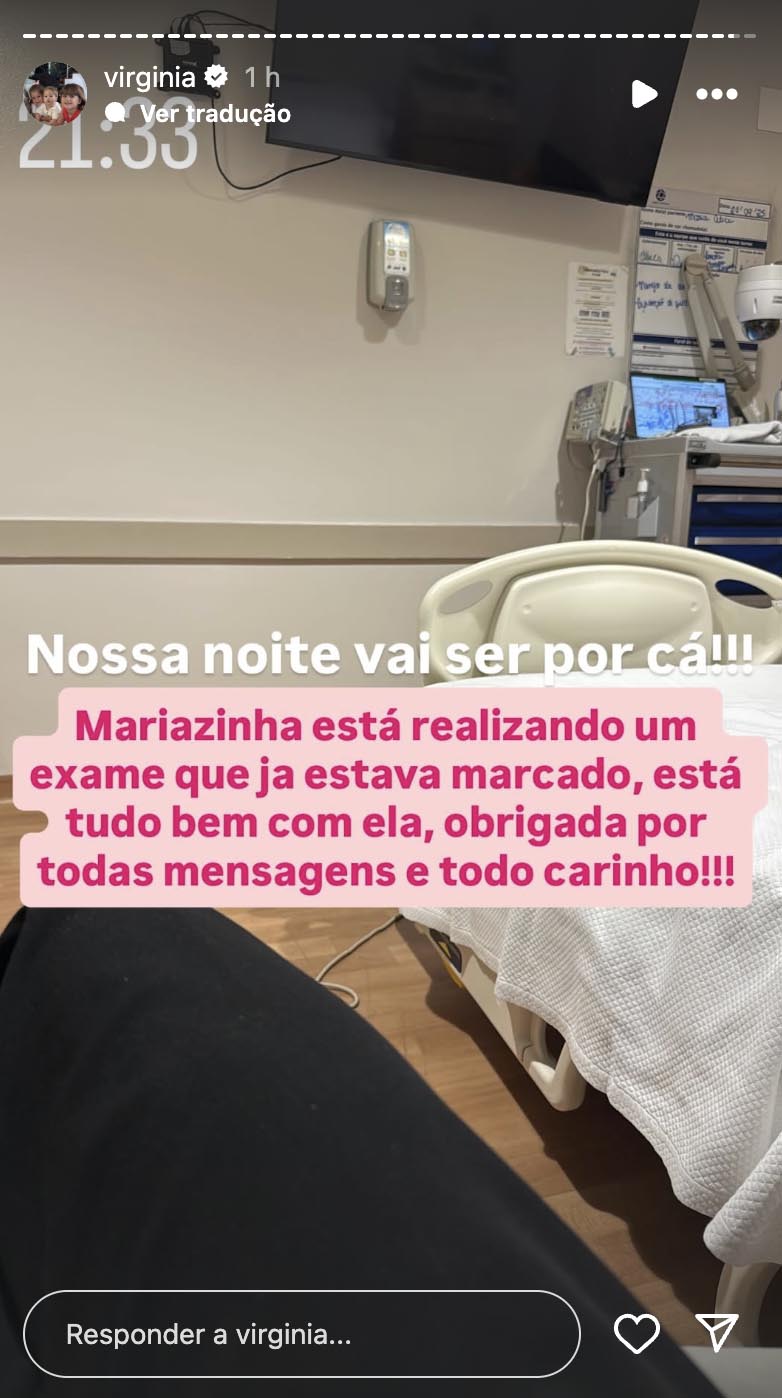 Filha de Virginia vai parar no hospital e influenciadora revela o que ...
